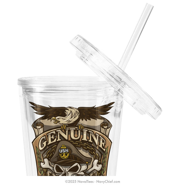 "CPO Brew" - 16oz Clear Plastic Tumbler – NavyChief.com