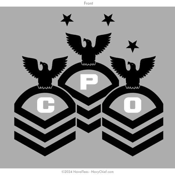 "CPO Chevrons" Quarter Zip Sweatshirt | Grey – NavyChief.com