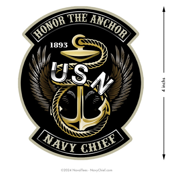 "Honor The Anchor" | 4 inch Vinyl Decal – NavyChief.com