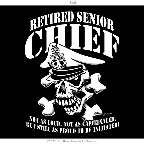 "Retired Senior Chief" Hooded Sweatshirt | Black – NavyChief.com