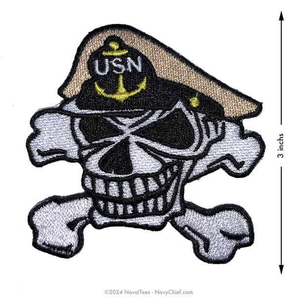 Embroidered "CPO Skull" | 3 inch Patch – NavyChief.com
