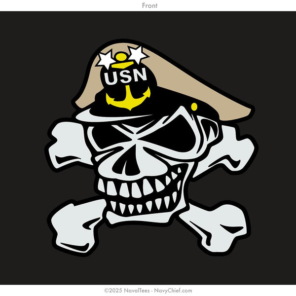 "Embroidered MCPO Skull" Performance Polo | Black – NavyChief.com
