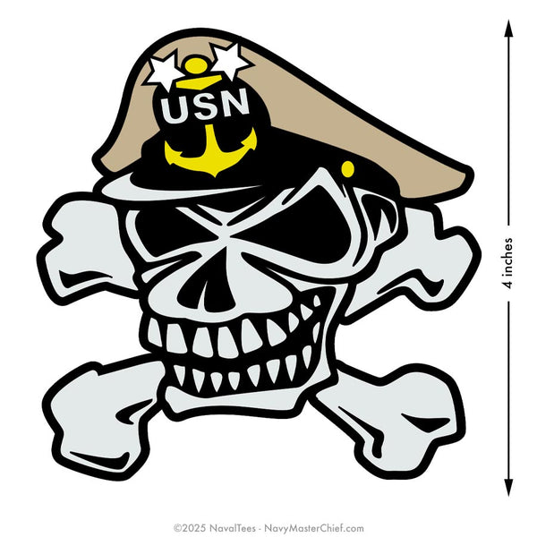 Navy Master Chief "Skull and Crossbones" | Vinyl Decals – NavyChief.com