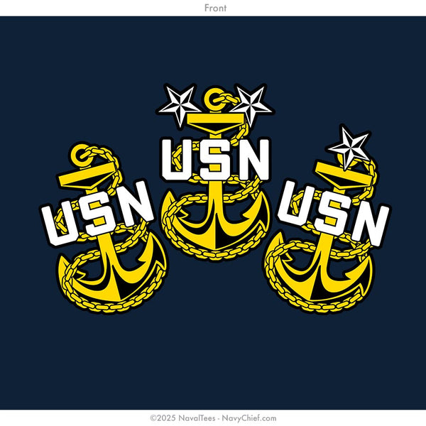 "Embroidered Anchors" Performance Polo | Navy – NavyChief.com