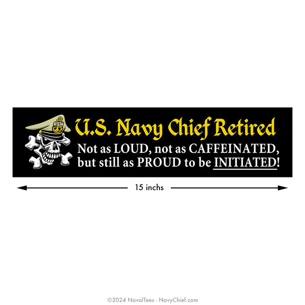"Caffeinated" Bumper Sticker | 15 in Vinyl Decal – NavyChief.com