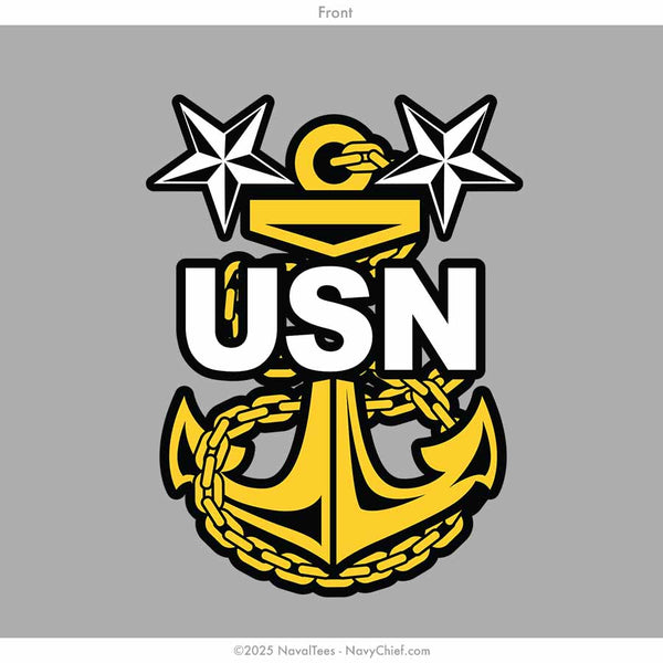 "Embroidered MCPO Anchor" Polo | Grey – NavyChief.com