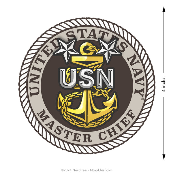 "Beveled MCPO Anchor" | 4 inch Vinyl Decal – NavyChief.com