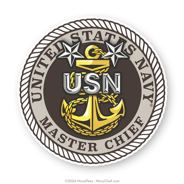 "Beveled MCPO Anchor" | 4 inch Vinyl Decal – NavyChief.com