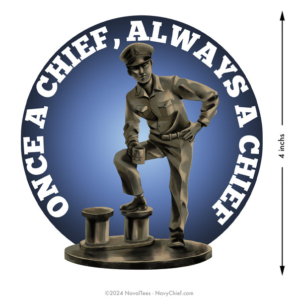 "Chief Statue" | 4 inch Vinyl Decal – NavyChief.com