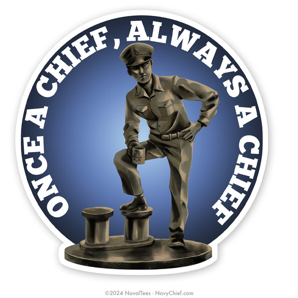 "Chief Statue" | 4 inch Vinyl Decal – NavyChief.com