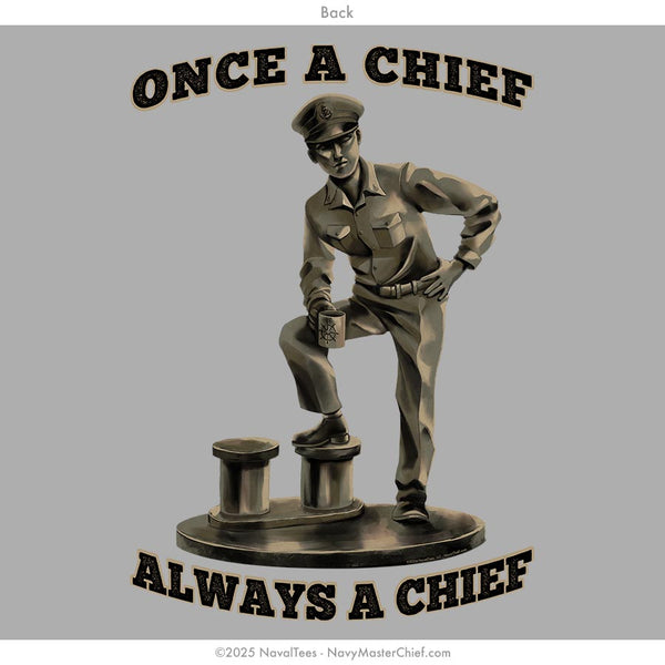 MCPO "Chief Statue" Tee | Grey – NavyChief.com