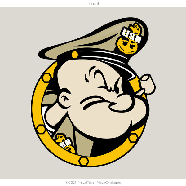 "Chief Popeye" Tee | Khaki – NavyChief.com